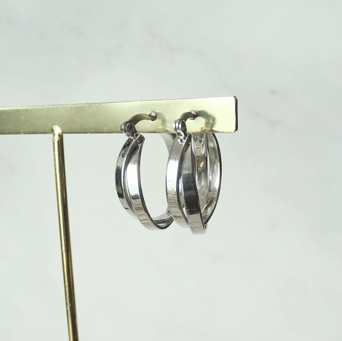 Arracadas Acero Inoxidable Cruzadas – Mavia